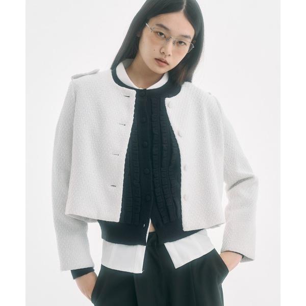 『タイムセール実施中』ZOZO問い合わせ番号:97564077ショップ:IF Div.，アイエフディビジョンブランド:FEKETE，フェケテ商品名:cropped tweed jacket / クロップドツイードジャケットカテゴリ:ジャケッ...