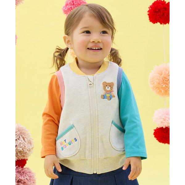 ZOZO問い合わせ番号:97564096ショップ:MIKI HOUSE HOT BISCUITS，ミキハウスホットビスケッツブランド:HOT BISCUITS，ホットビスケッツ商品名:マルチカラー 裏毛パイルベストカテゴリ:トップス>...