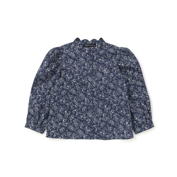 『タイムセール実施中』ZOZO問い合わせ番号:97595190ショップ:BEBE ONLINE STORE，ベベ オンラインストアブランド:BeBe Petits Pois Vert，ベベプチポワヴェール商品名:スカラップ襟ブロード花柄シャ...