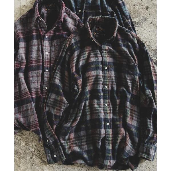 『セール実施中』ZOZO問い合わせ番号:97595455ショップ:BEAMS MEN，ビームス メンブランド:BEAMS PLUS，ビームスプラス商品名:インディアン ネルチェック オーバーダイ ボタンダウン シャツ クラシック フィットカ...