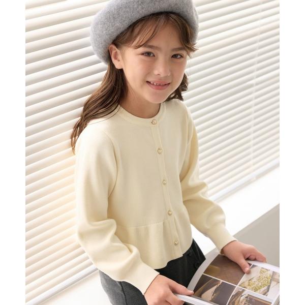ZOZO問い合わせ番号:97595547ショップ:ROPE' PICNIC，ロぺピクニックブランド:ROPE' PICNIC，ロペピクニック商品名:【KIDS/キッズ】マシュマロニットペプラムカーディガン/リンクコーデカテゴリ:トップス&g...