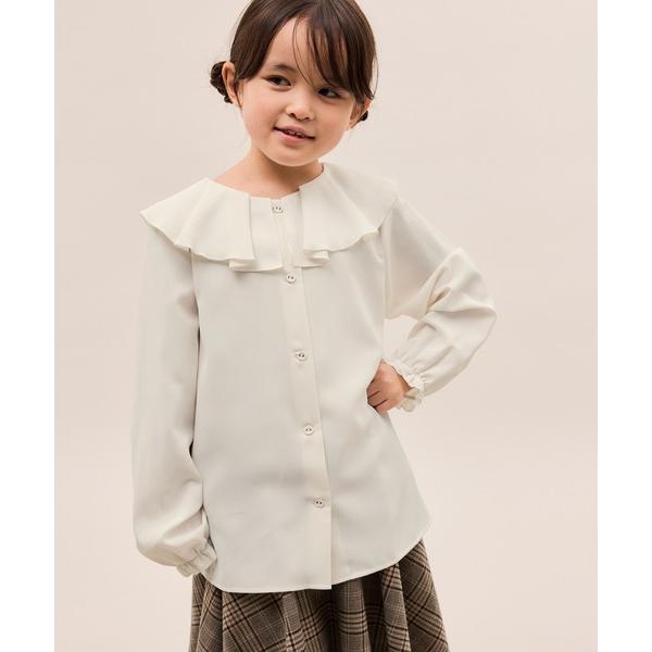 ZOZO問い合わせ番号:97595557ショップ:ROPE' PICNIC，ロぺピクニックブランド:ROPE' PICNIC，ロペピクニック商品名:【KIDS/キッズ】フレアカラーブラウス/リンクコーデカテゴリ:トップス>シャツ/ブラ...