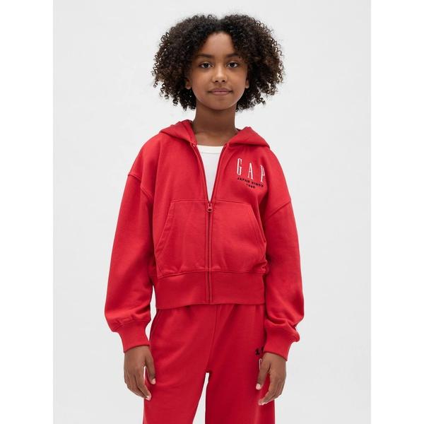 『セール実施中』ZOZO問い合わせ番号:97595858ショップ:GAP，ギャップブランド:GAP，ギャップ商品名:30th アニバーサリー フレンチテリー GAPロゴ ジップアップパーカー (キッズ)カテゴリ:トップス>パーカーブラ...
