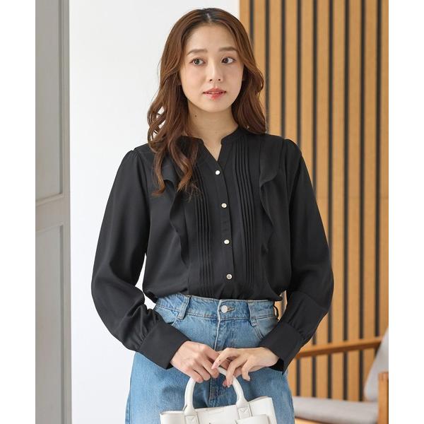 ZOZO問い合わせ番号:97596424ショップ:Honeys，ハニーズブランド:Honeys，ハニーズ，GLACIER，グラシア商品名:【WEB限定／褒められ】フリルピンタックブラウスカテゴリ:トップス>シャツ/ブラウスブランド品番...