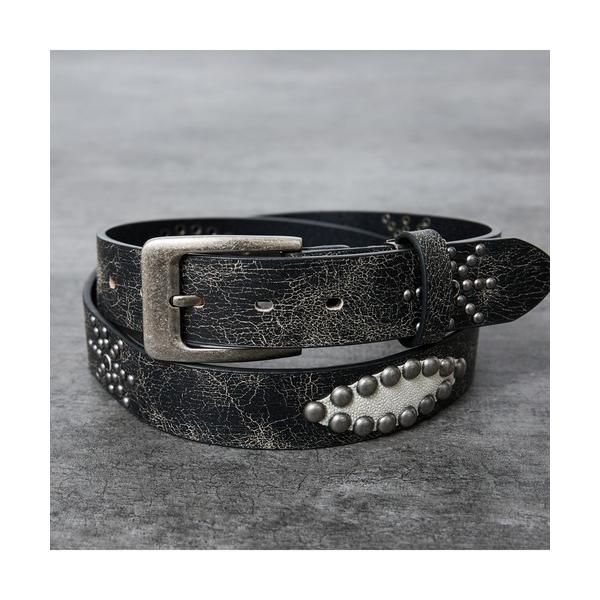 ZOZO問い合わせ番号:97596608ショップ:ABAHOUSE，アバハウスブランド:ABAHOUSE，アバハウス商品名:【ウエスタン スタッズ レザー ベルト】35mm black Studded belt/ユニセックスカテゴリ:ファッ...