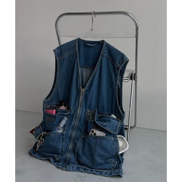 『タイムセール実施中』ZOZO問い合わせ番号:97596785ショップ:properson，プロパーソンブランド:wee9s，ウィークス商品名:8 pockets BUDDY DENIM VEST / 8ポケットバディデニムベストカテゴリ:...
