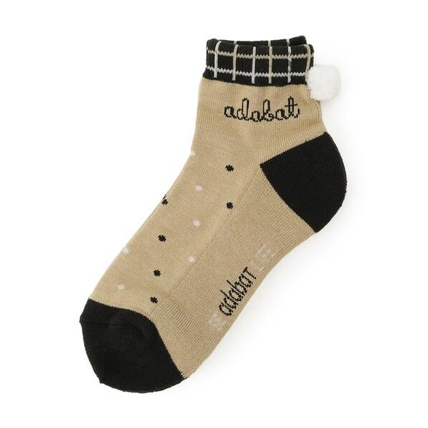 『セール実施中』※このアイテムは返品・交換対象外商品です。ZOZO問い合わせ番号:97597024ショップ:adabat，アダバットブランド:adabat，アダバット商品名:ボンボンドットショートソックスカテゴリ:レッグウェア>ソック...