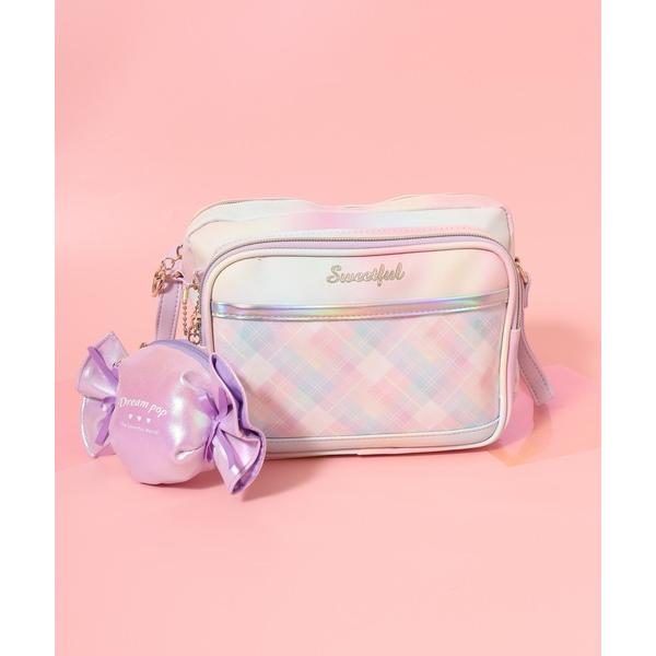 『タイムセール実施中』ZOZO問い合わせ番号:97597346ショップ:FUNALIVE，ファンアライブブランド:FUNALIVE，ファンアライブ商品名:Coboca+ グラデチェック キャンディポーチ付 合皮ショルダーバッグカテゴリ:バッ...