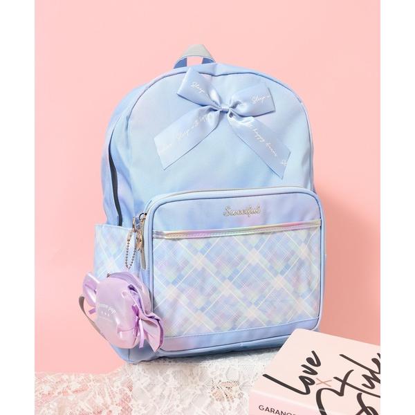 『タイムセール実施中』ZOZO問い合わせ番号:97597348ショップ:FUNALIVE，ファンアライブブランド:FUNALIVE，ファンアライブ商品名:Coboca+ グラデチェック キャンディポーチ付 リュックカテゴリ:バッグ>バ...