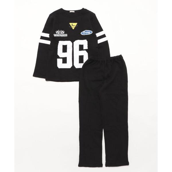 『タイムセール実施中』ZOZO問い合わせ番号:97599299ショップ:こどもの森e-shop，コドモノモリイーショップブランド:Kids Foret，キッズフォーレ商品名:【ジュニアあり】ロゴプリントキルトパジャマカテゴリ:ルームウェア&...