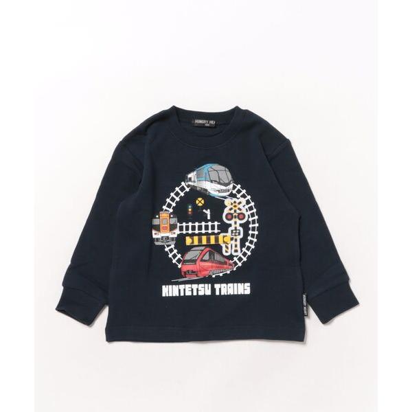 『セール実施中』ZOZO問い合わせ番号:97599329ショップ:こどもの森e-shop，コドモノモリイーショップブランド:hungry heart，ハングリーハート商品名:近鉄電車踏切仕掛け裏毛トレーナーカテゴリ:トップス>スウェッ...