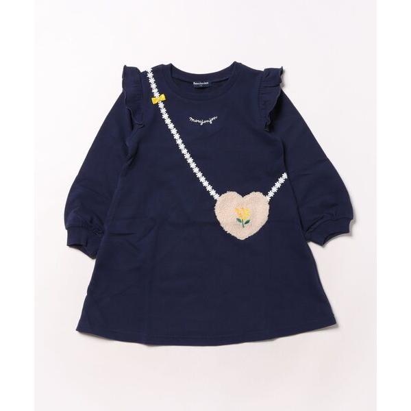 『タイムセール実施中』ZOZO問い合わせ番号:97599351ショップ:こどもの森e-shop，コドモノモリイーショップブランド:moujonjon，ムージョンジョン商品名:ポシェット付きワンピースカテゴリ:ワンピース/ドレス>ワンピ...