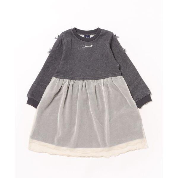 『タイムセール実施中』ZOZO問い合わせ番号:97599375ショップ:こどもの森e-shop，コドモノモリイーショップブランド:Crescent，クレッセント商品名:ラメチュールスカート裏毛長袖ワンピースカテゴリ:ワンピース/ドレス&gt...