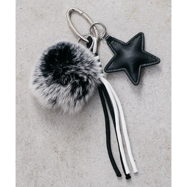 『タイムセール実施中』ZOZO問い合わせ番号:97631130ショップ:mili an deni，ミリアンデニブランド:mili an deni，ミリアンデニ商品名:フェイクレザースターファーチャームカテゴリ:アクセサリー>チャームブ...