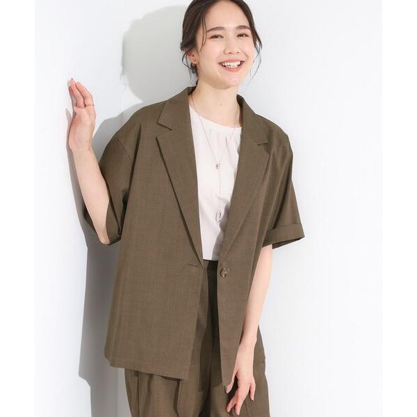 『タイムセール実施中』ZOZO問い合わせ番号:97631533ショップ:SHOO・LA・RUE，シューラルーブランド:DRESKIP，ドレスキップ商品名:【セットアップ可/洗濯後しわになりにくい】5分袖テーラードジャケットカテゴリ:ジャケッ...