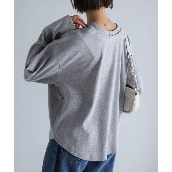 ZOZO問い合わせ番号:97631947ショップ:andme，アンドミーブランド:evernavy，エバーネイビー商品名:テレコリブレイヤード長袖トップスカテゴリ:トップス>Tシャツ/カットソーブランド品番:8000055素材:コット...