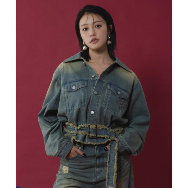 『セール実施中』ZOZO問い合わせ番号:97632028ショップ:IF Div.，アイエフディビジョンブランド:What Is Heart，ワットイズハート商品名:Coggin stab like denim jacket - コギン刺しラ...