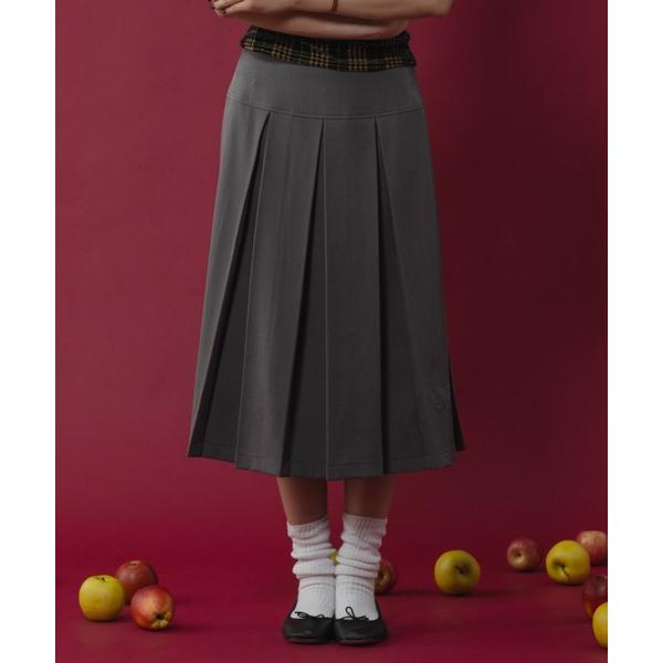 『セール実施中』ZOZO問い合わせ番号:97632100ショップ:IF Div.，アイエフディビジョンブランド:What Is Heart，ワットイズハート商品名:Embroidery logo medium length skirt - ...