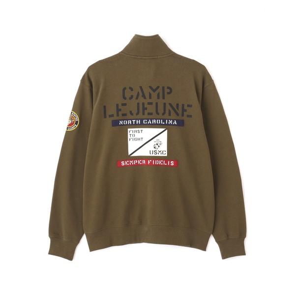 『セール実施中』ZOZO問い合わせ番号:97632162ショップ:AVIREX，アヴィレックスブランド:AVIREX，アヴィレックス商品名:《直営店限定》CAMP LEJEUNE PATCHED STAND ZIP SWEAT / キャンプ...