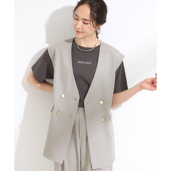 『タイムセール実施中』ZOZO問い合わせ番号:97632372ショップ:SHOO・LA・RUE，シューラルーブランド:DRESKIP，ドレスキップ商品名:【S-LL/セットアップ可/洗濯後しわになりにくい】ダブルベストカテゴリ:トップス&g...