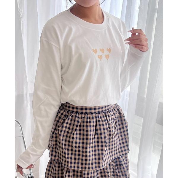 『タイムセール実施中』ZOZO問い合わせ番号:97632417ショップ:wears，ウェアーズブランド:cuorequal，クオレコール商品名:かわいいハート柄デザインロンT／長袖Tシャツカテゴリ:トップス>Tシャツ/カットソーブラン...