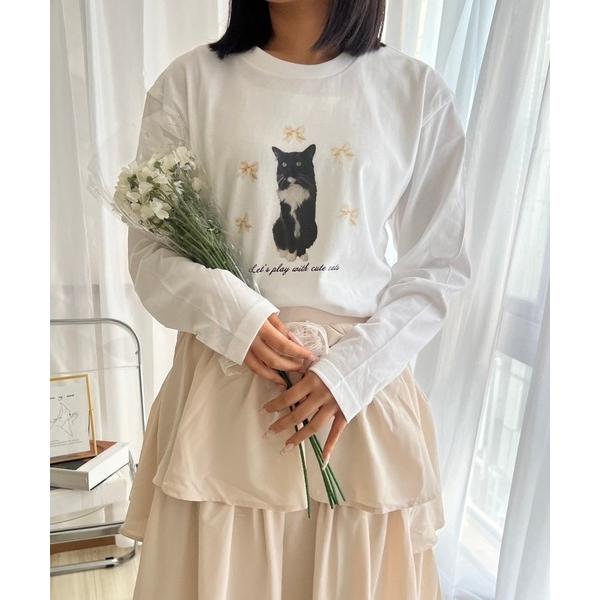 『タイムセール実施中』ZOZO問い合わせ番号:97632629ショップ:wears，ウェアーズブランド:cuorequal，クオレコール商品名:アニマルリボンロンT／長袖Tシャツカテゴリ:トップス>Tシャツ/カットソーブランド品番:c...