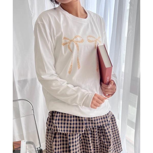 『タイムセール実施中』ZOZO問い合わせ番号:97632637ショップ:wears，ウェアーズブランド:cuorequal，クオレコール商品名:オシャレロングリボンデザインロンT／長袖Tシャツカテゴリ:トップス>Tシャツ/カットソーブ...