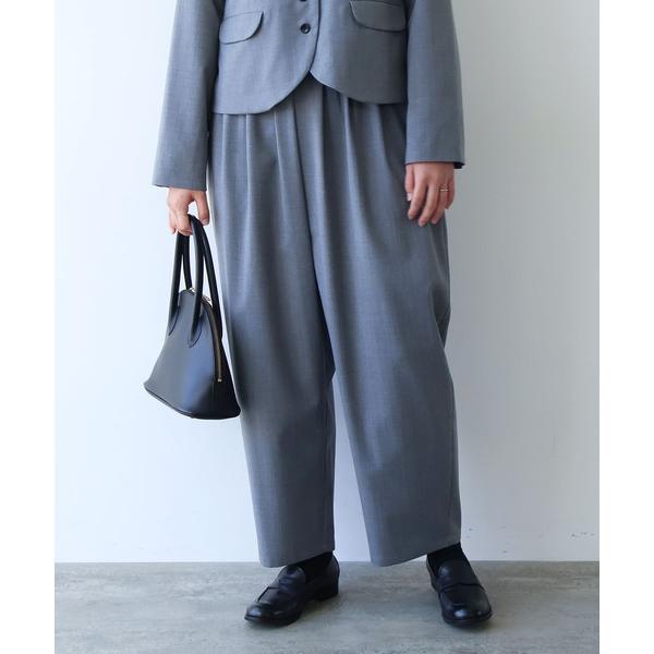 ZOZO問い合わせ番号:97633230ショップ:bulle de savon，ビュルデサボンブランド:bulle de savon，ビュルデサボン商品名:2/80 TWツイル タックパンツカテゴリ:パンツ>スラックスブランド品番:0...