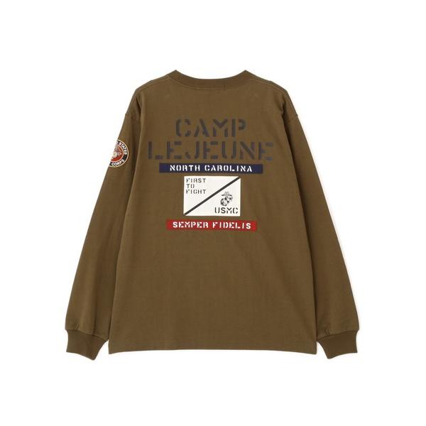 『セール実施中』ZOZO問い合わせ番号:97633426ショップ:AVIREX，アヴィレックスブランド:AVIREX，アヴィレックス商品名:CAMP LEJEUNE PATCHED L/S T-SHIRT / キャンプレジューン パッチ 長...