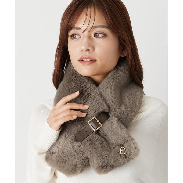 ZOZO問い合わせ番号:97633772ショップ:MOONBAT，ムーンバットブランド:FURLA，フルラ，MOONBAT，ムーンバット商品名:フェイクファーマフラー ”ベルト アーチロゴ”カテゴリ:ファッション雑貨>マフラーブランド...