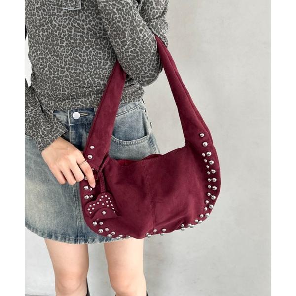 『セール実施中』ZOZO問い合わせ番号:97633865ショップ:Outfitter lab，アウトフィッターラボブランド:Bamm，バム商品名:ハートスタッズスエードショルダーバッグカテゴリ:バッグ>ショルダーバッグブランド品番:B...