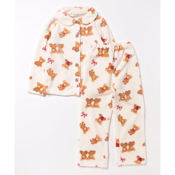 『タイムセール実施中』ZOZO問い合わせ番号:97634166ショップ:こどもの森e-shop，コドモノモリイーショップブランド:Kids Foret，キッズフォーレ商品名:くま柄ボアパジャマカテゴリ:ルームウェア>ルームウェア/パジ...