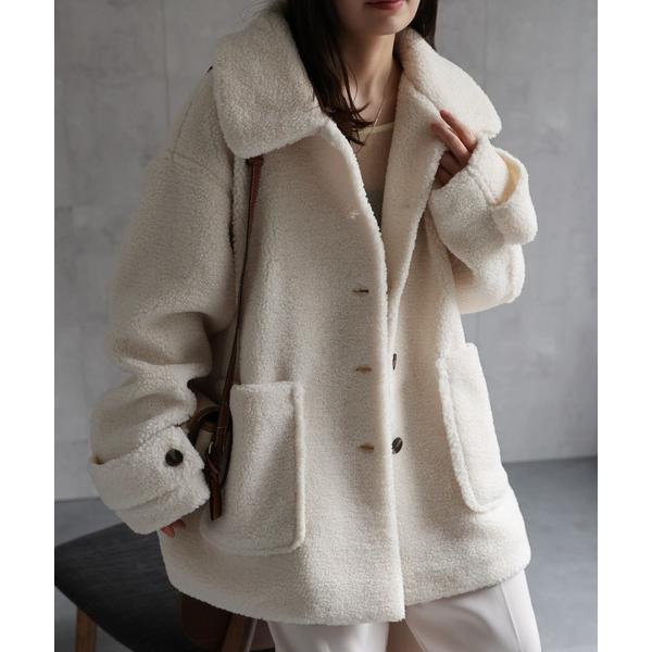 『セール実施中』ZOZO問い合わせ番号:97634607ショップ:Bonjour Sagan，ボンジュールサガンブランド:ap retro，アプレトロ，Bonjour Sagan，ボンジュールサガン商品名:プードルボアミドル丈コート《動画あ...