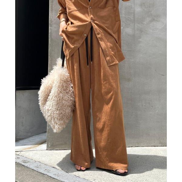 『セール実施中』ZOZO問い合わせ番号:97634660ショップ:DouDou，ドゥドゥブランド:DouDou，ドゥドゥ商品名:スウェードタックパンツカテゴリ:パンツ>その他パンツブランド品番:DDZ1052102A0025素材:ポリ...