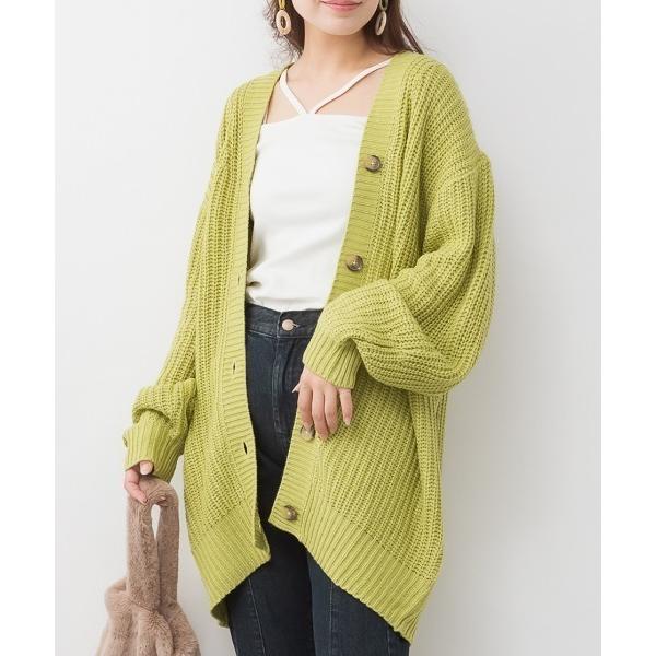 『セール実施中』ZOZO問い合わせ番号:97662389ショップ:Ada.，エイダブランド:RCD，アールシーディー商品名:【新色追加】ニットなのに軽量！ニットVネックオーバーニットカーディガン レディースカテゴリ:トップス>カーディ...