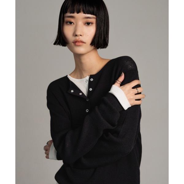 ZOZO問い合わせ番号:97667027ショップ:LOWRYS FARM，ローリーズファームブランド:LOWRYS FARM，ローリーズファーム商品名:シアーヘンリーニットプルオーバー  587720カテゴリ:トップス>ニット/セータ...