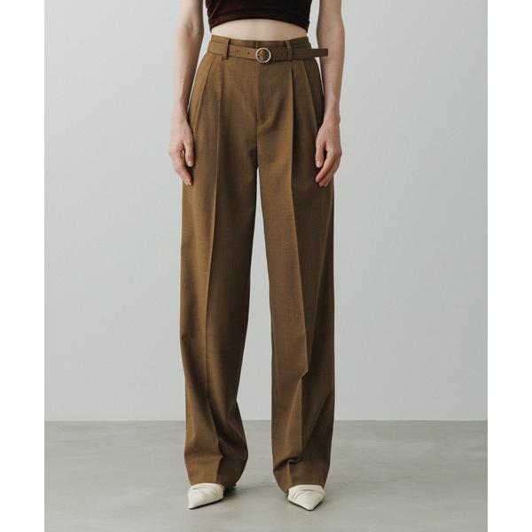 『セール実施中』ZOZO問い合わせ番号:97667188ショップ:ADAM ET ROPE'，アダムエロペブランド:ADAM ET ROPE'，アダムエロペ商品名:【EMOELLE】ベルテッドスラックスカテゴリ:パンツ>スラックスブラ...