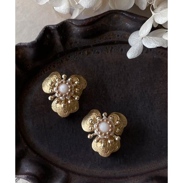 ※このアイテムは返品・交換対象外商品です。ZOZO問い合わせ番号:97667464ショップ:TONE，トーンブランド:tone，トーン商品名:【mallelabrocante/マルラブロカント】パンジーとホワイトコーラル×ヴィンテージパール...