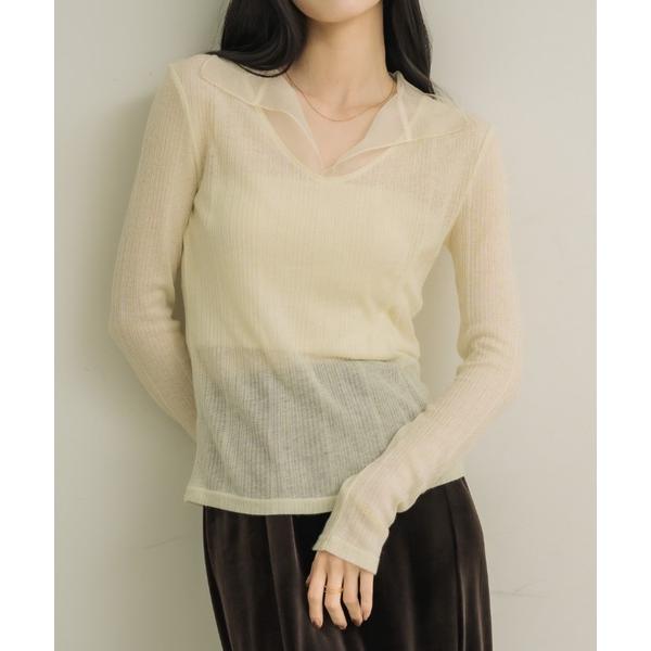 ZOZO問い合わせ番号:97668807ショップ:euphoria，ユーフォリアブランド:NEUNA，ヌナ商品名:【二の腕カバー/日焼け対策を可愛く!!】シアーカラーリブトップスカテゴリ:トップス>Tシャツ/カットソーブランド品番:3...