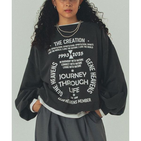 『セール実施中』ZOZO問い合わせ番号:97669034ショップ:ROSE BUD，ローズバッドブランド:ROSE BUD，ローズバッド商品名:(GENE HEAVENS)VOLUME SLEEVE PRINT SWEATカテゴリ:トップス...