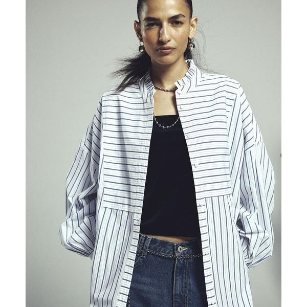 『タイムセール実施中』ZOZO問い合わせ番号:97669038ショップ:ROSE BUD，ローズバッドブランド:ROSE BUD，ローズバッド商品名:(GENE HEAVENS)BACK OPEN STRIPE SHIRTSカテゴリ:トップ...