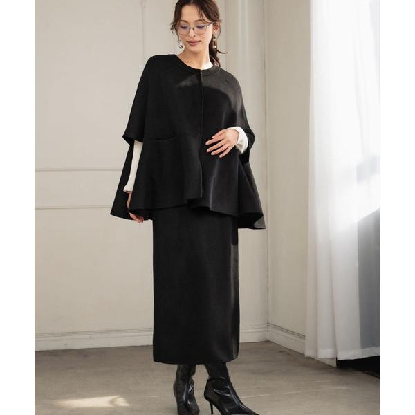 『タイムセール実施中』ZOZO問い合わせ番号:97669126ショップ:RIVER FIELD &amp; Co.，リバーフィールド　アンド　コーブランド:ELFRANK，エルフランク商品名:【ウール70％】セットアップ ポンチョ ナロース...