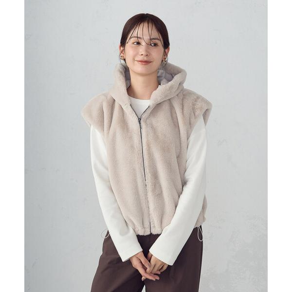 『セール実施中』ZOZO問い合わせ番号:97669247ショップ:COMME CA ISM，コムサイズムブランド:COMME CA ISM，コムサイズム商品名:ラビット調　ファーフーデッドジレカテゴリ:トップス>ベストブランド品番:1...