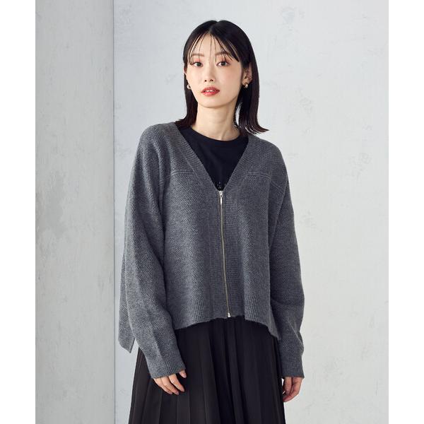 『セール実施中』ZOZO問い合わせ番号:97669315ショップ:COMME CA ISM，コムサイズムブランド:COMME CA ISM，コムサイズム商品名:地柄　ジップカーディガンカテゴリ:トップス>カーディガン/ボレロブランド品...