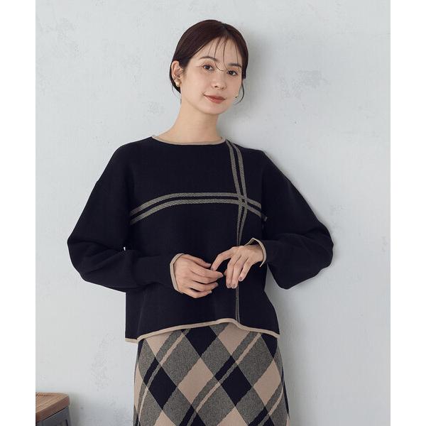 『タイムセール実施中』ZOZO問い合わせ番号:97669389ショップ:COMME CA ISM，コムサイズムブランド:COMME CA ISM，コムサイズム商品名:チェック柄　袖口スリットニットプルオーバー / セットアップ対応カテゴリ:...