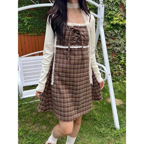 『セール実施中』ZOZO問い合わせ番号:97702217ショップ:WEGO，ウィゴーブランド:PHILLY，フィリー，WEGO，ウィゴー商品名:レースポイントチェックミニワンピースカテゴリ:ワンピース/ドレス>ワンピースブランド品番:...