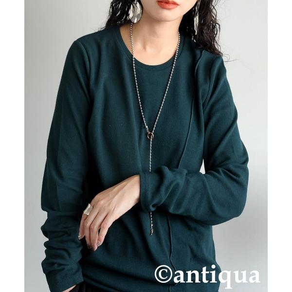 『タイムセール実施中』ZOZO問い合わせ番号:97702435ショップ:antiqua，アンティカブランド:antiqua，アンティカ商品名:シュッと美 メロウデザイン トップスカテゴリ:トップス>Tシャツ/カットソーブランド品番:N...