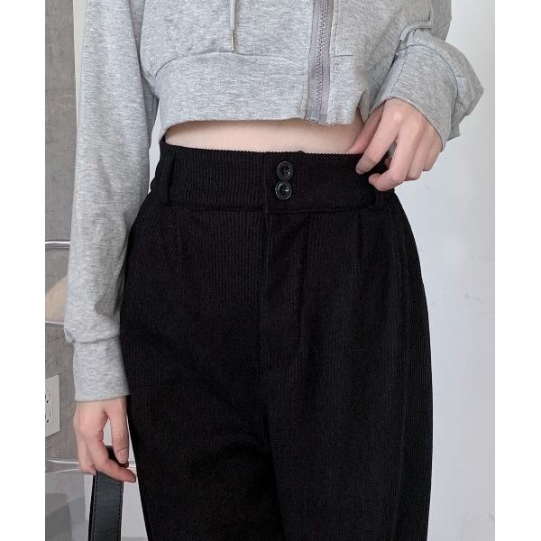 『セール実施中』ZOZO問い合わせ番号:97702708ショップ:Teem Store，チームストアブランド:Maison Calme，メゾンカルム商品名:ハイウエストコーデュロイタックパンツ 裏起毛　ゆったりシルエットカテゴリ:パンツ&g...