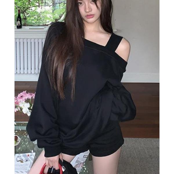 『タイムセール実施中』ZOZO問い合わせ番号:97702770ショップ:Ada.，エイダブランド:ADDITION STORE，アディションストア，VQ，ブイキュー商品名:【春にオススメ♪】＼スウェットなのに女子っぽキープ♪／片方オフショル...