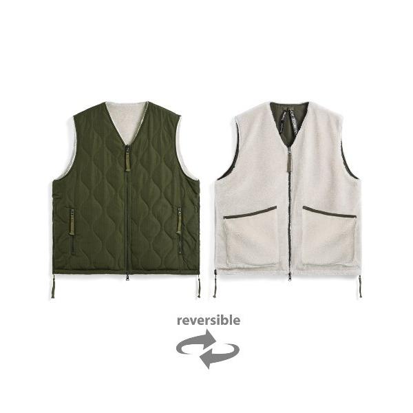 ZOZO問い合わせ番号:97703758ショップ:FRIDGE，フリッジブランド:fridge，フリッジ商品名:【TAION】タイオン MILITARY RIVERSIBLE “DOWN＋BOA” V NECK VEST TAION-R00...